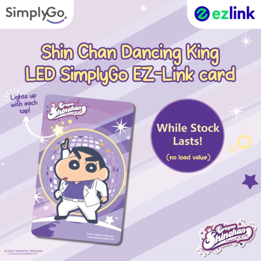 Japan Crayon ShinChan Dancing King LED SimplyGo EZ-Link Charm Card Shin ...
