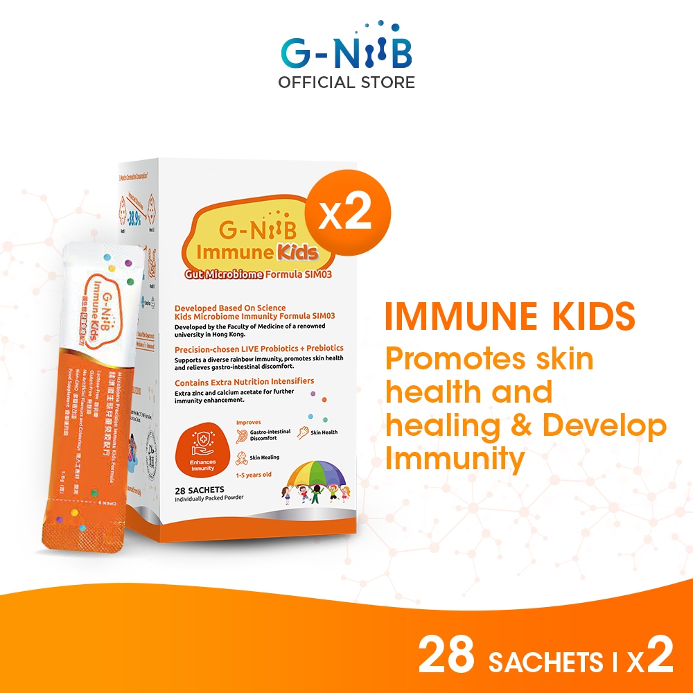 (Bundle of 2) G-Niib Immune Kids Probiotics, 28 Days l Relieve ...