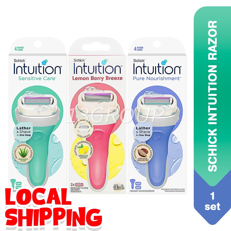 Schick Intuition Razor Refill Lemon Berry Sensitive Nourishment, 1 Pack ...