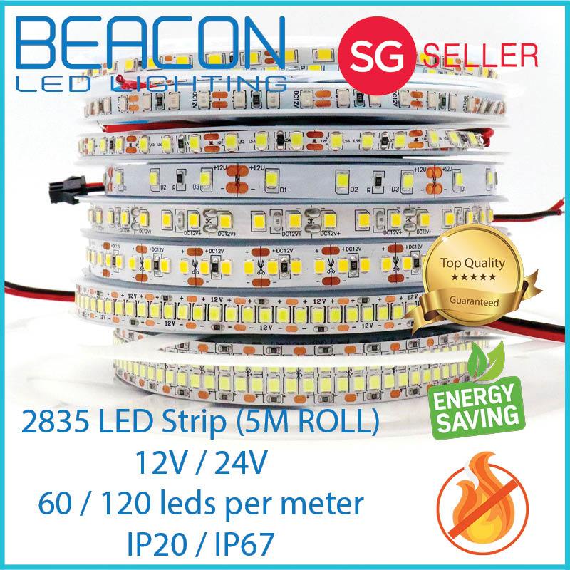 BEACON (QUALITY GUARANTEED) 2835 LED Strip Light (5 meters) - 12V/24V ...