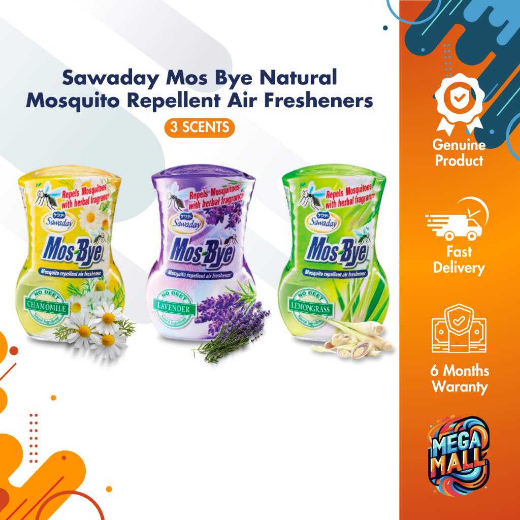 Sawaday Mos Bye Natural Mosquito Repellent Air Fresheners - Chamomile, Lavender, Lemongrass ...