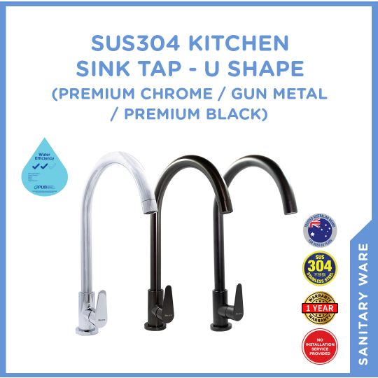 Selleys SUS304 Kitchen Sink Tap – U Shape | Shopee Singapore