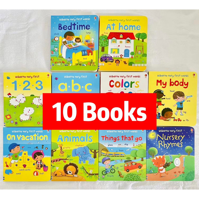 [SG STOCKS] Usborne Very First Words 10 Baby Children Board Books ...
