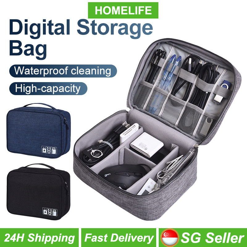 Travel Electronic Digital Gadget Bag Organizer USB Storage Bag Multi ...
