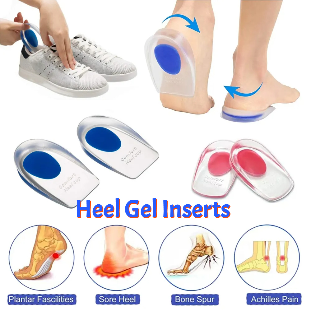 Heel Gel Pad Foot Feet Support Cup Silicone Soft Cushion Heels Pain ...