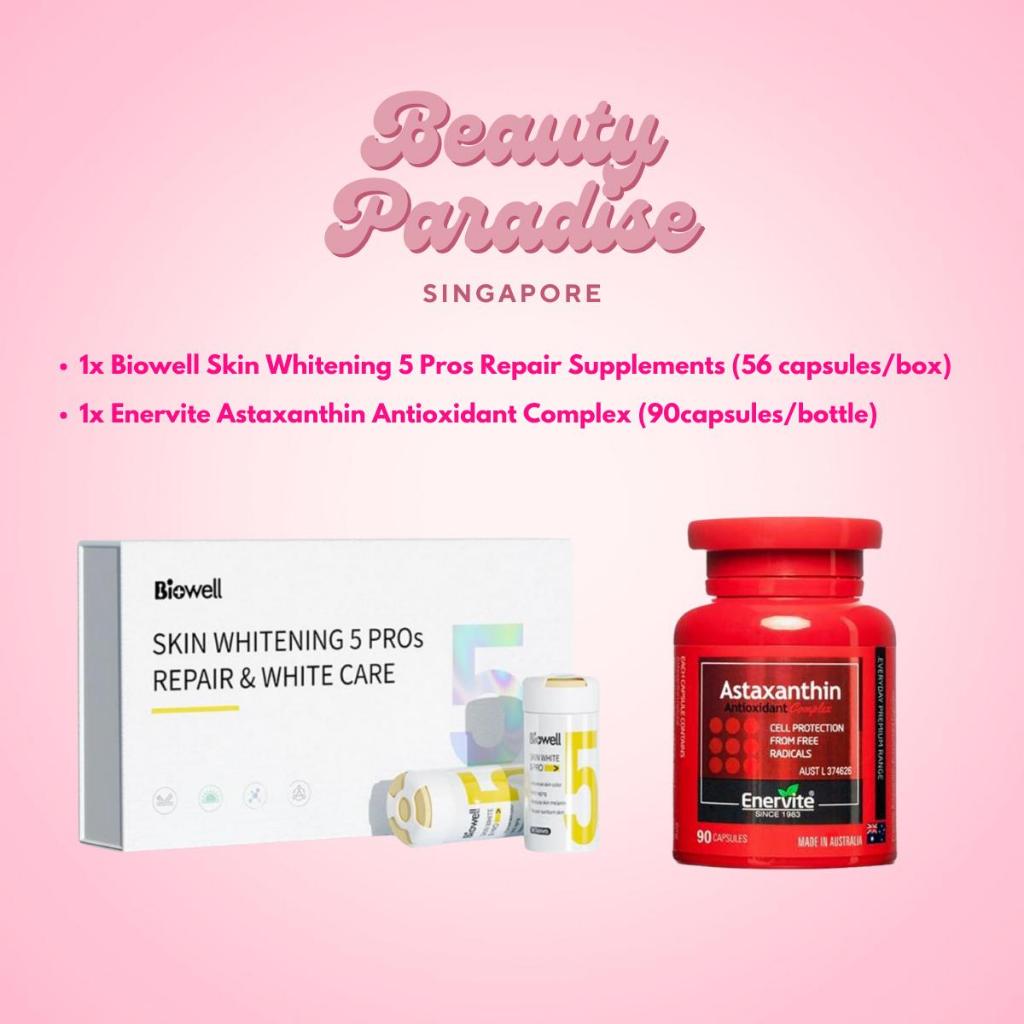 【Exclusive Bundle】Biowell Skin Whitening 5 Pros Repair (56 capsules/box ...