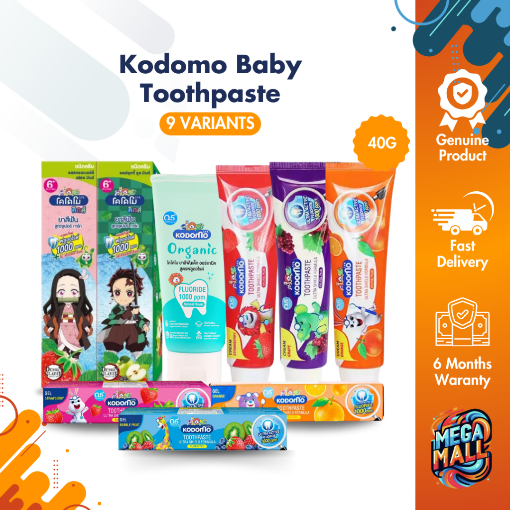 Kodomo Toothpaste Ultra Shield Formula 40g Sugar Free Fruit Flavors ...