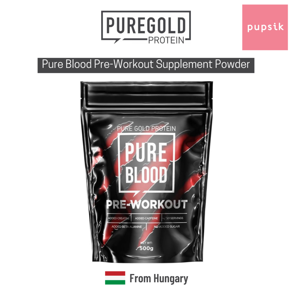 Pure Gold Protein Pure Blood Pre-Workout, 500g (2 Flavours) | Shopee ...