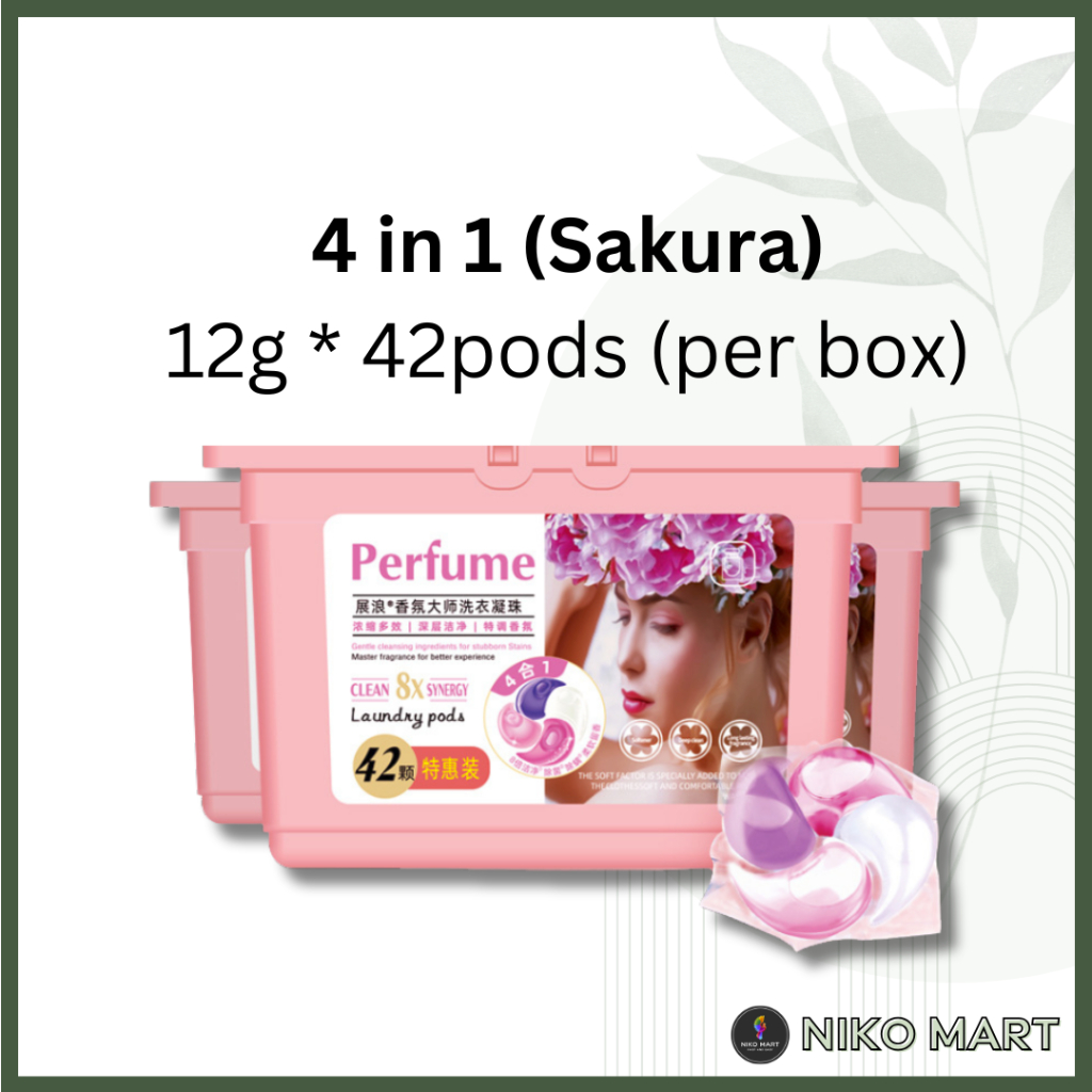 4-in-1 Laundry Capsule Laundry Pod Cleaning Detergent Sakura Fruits ...
