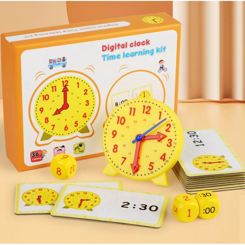 [SG Stock] Kids Analog Clock Learning Kit Clock Toy | Shopee Singapore