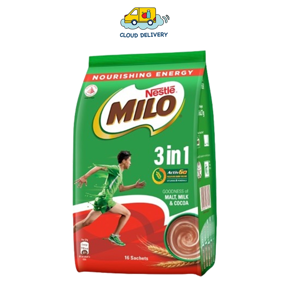 Milo Activ-Go 3 In 1 Powder (16x27g) | Shopee Singapore