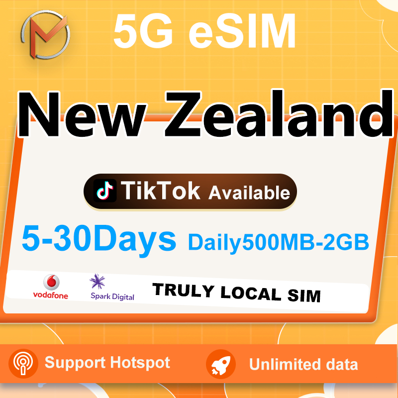 New Zealand eSIM 5G 5-30 Days | High Speed Travel Unlimited Data ...