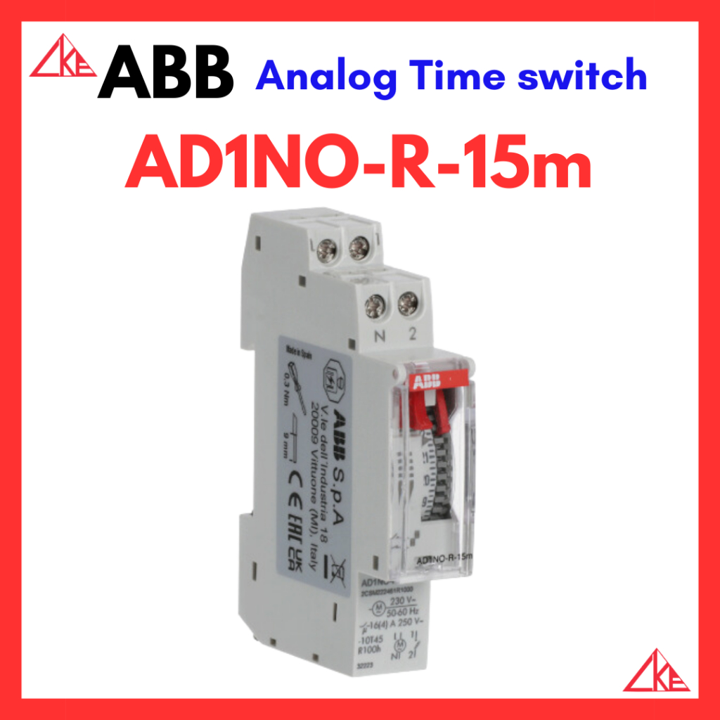ABB AD1NO-R-15M Analog Time Switch Power Reserve | Shopee Singapore