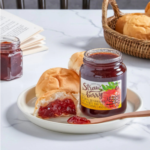 [No Brand] Strawberry Jam 450g 딸기잼 / Blueberry Sweet Jam 450G 블루베리잼 ...