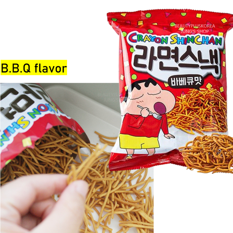 [Crayon ShinChan] Shin chan Ramen Snack 90g (BBQ/Korean Chicken/Wasabi ...