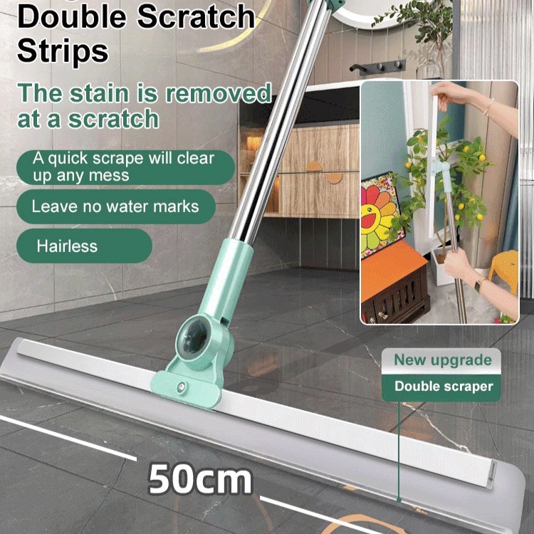 [SG] 35cm/50CM Scraper Magic Broom Sweeper Retractable Rubber Silicone ...