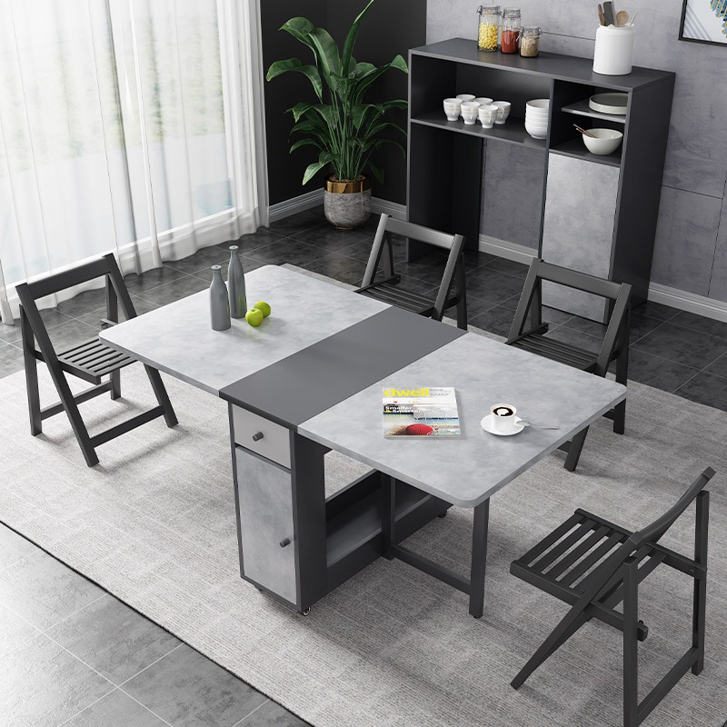 solid Wood Foldable Table / Movable Table / Computer Table / Dining ...