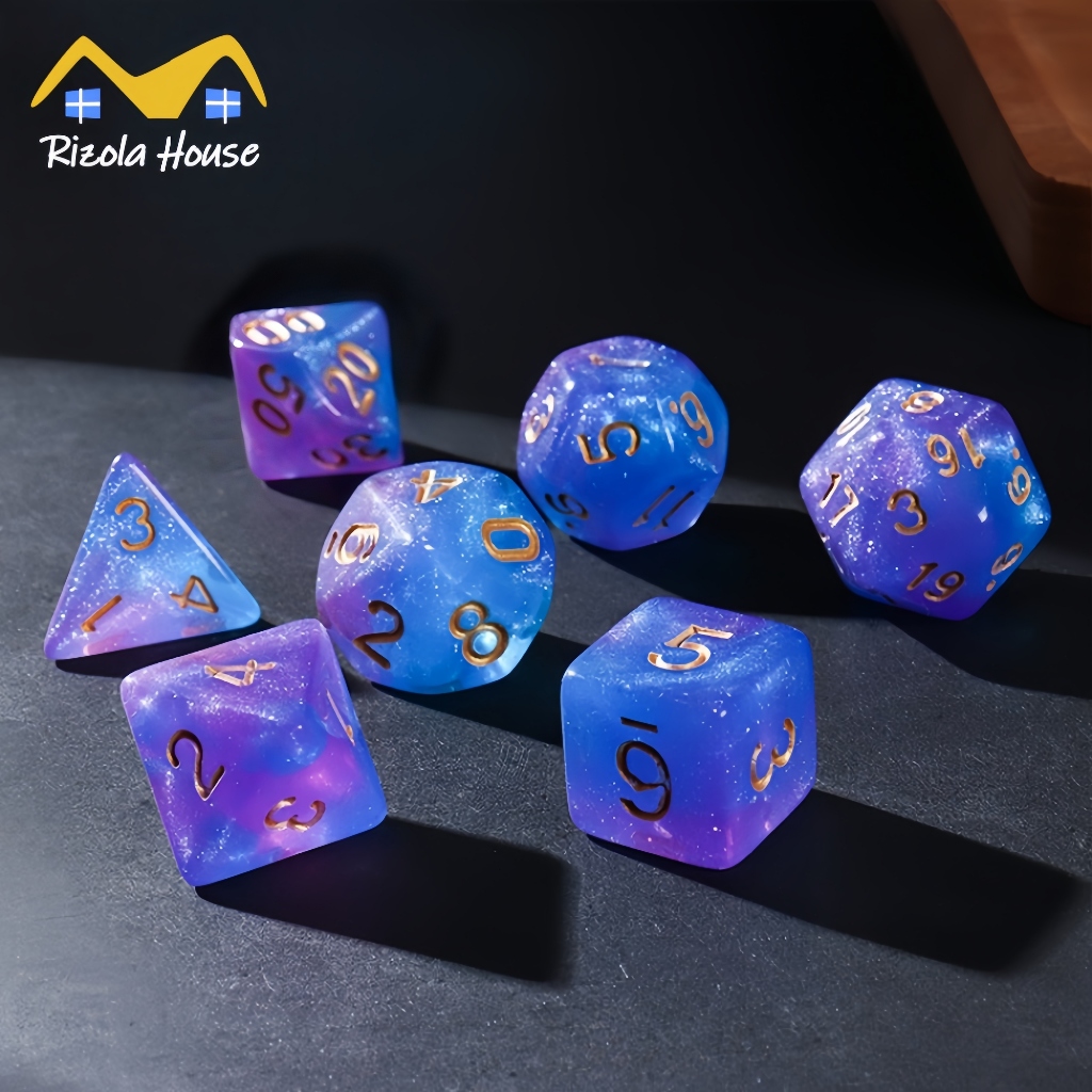 【SG】Multi-Sided Clear Dice Set 7Pcs/Set Game Dice Accessories ...