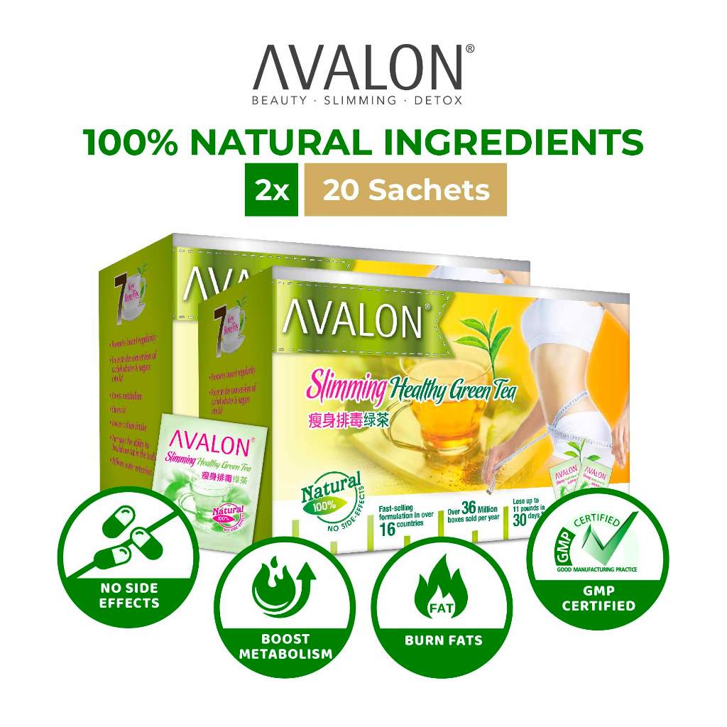 [Bundle of 2] AVALON Slimming Healthy Green Tea 20s | Healthy Weight ...