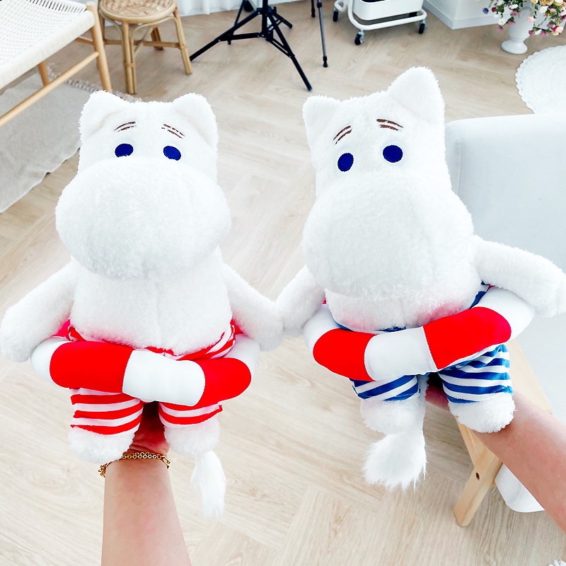 Cute Moomin Summer vacation Plush Toy 12" MuminTroll Hippo Stuffed Doll ...