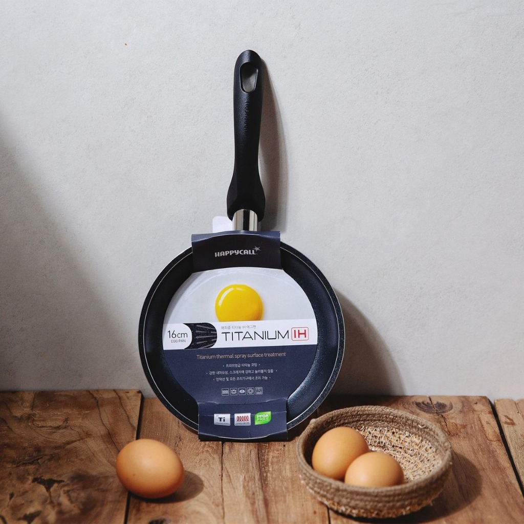 HAPPYCALL Titanium Nonstick IH Induction Egg Pan 16cm | Shopee Singapore