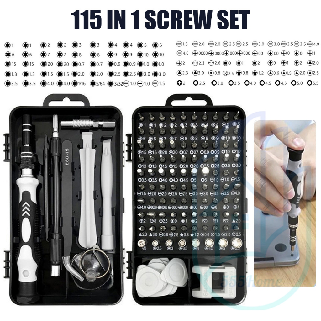 [SG] 115 in 1 Precision Screwdriver Set / Handy DIY Tool Kit / Repair And Installation Of ...
