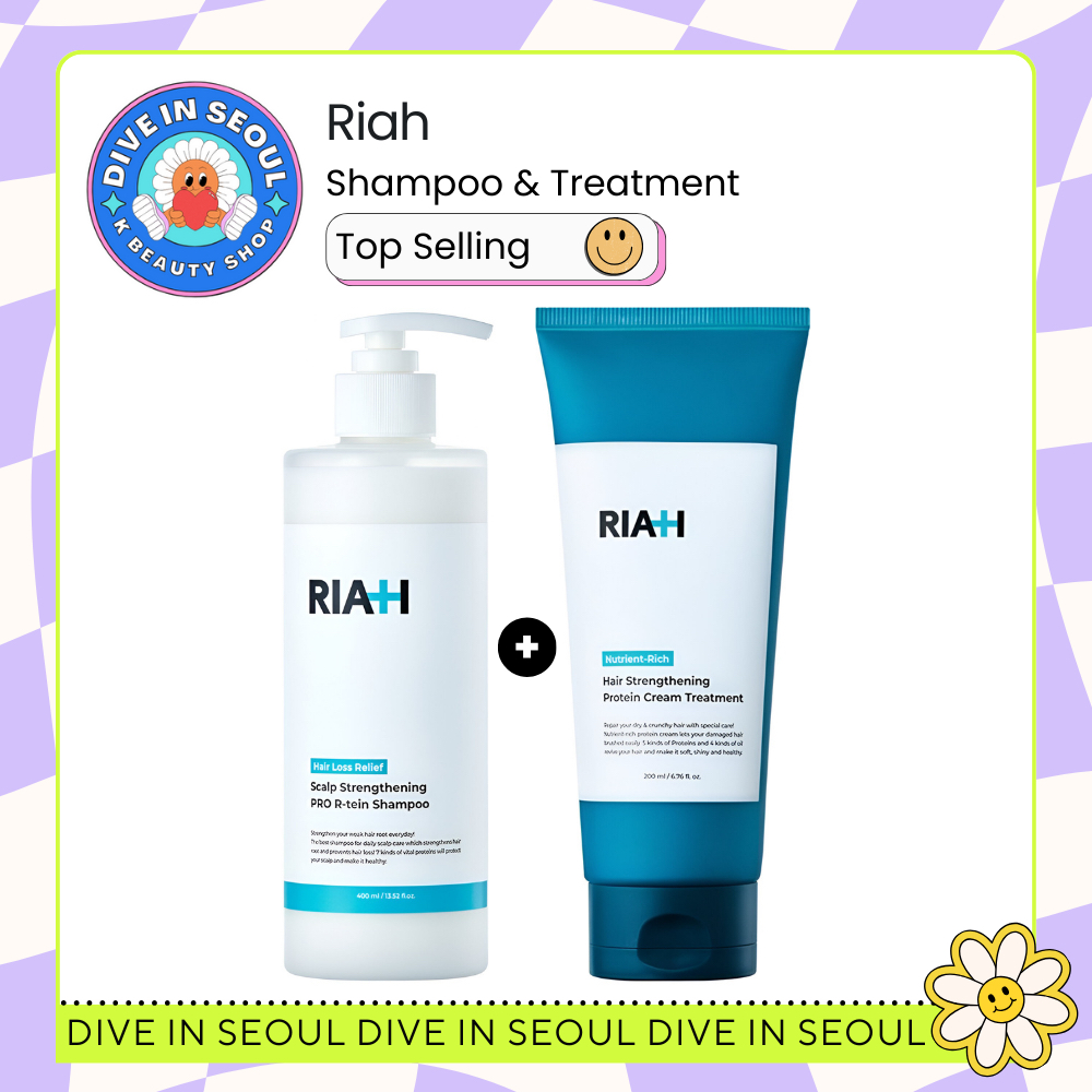 [RIAH] Scalp Strengthening Pro R-tein Shampoo 400ml & Treatment 200ml ...