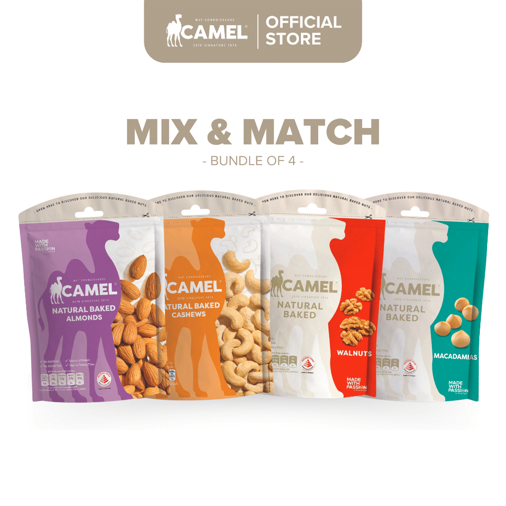 Camel Natural Baked Series 130g - 150g | Mix & Match Bundle of 4 ...