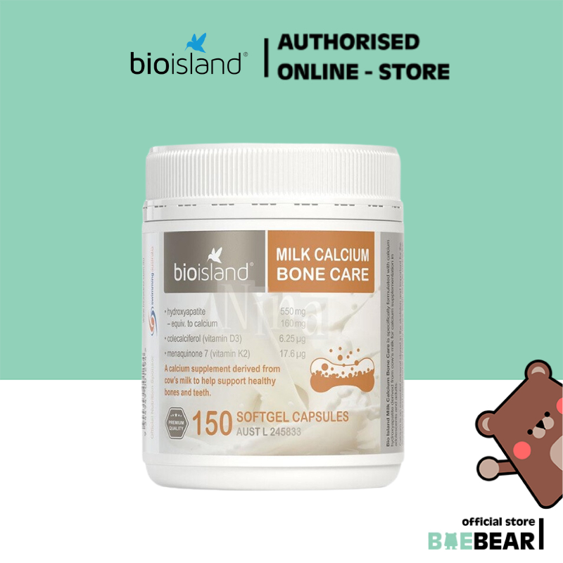Bio Island Milk Calcium Bone Care 150 Softgel Capsules [BaeBear.sg ...