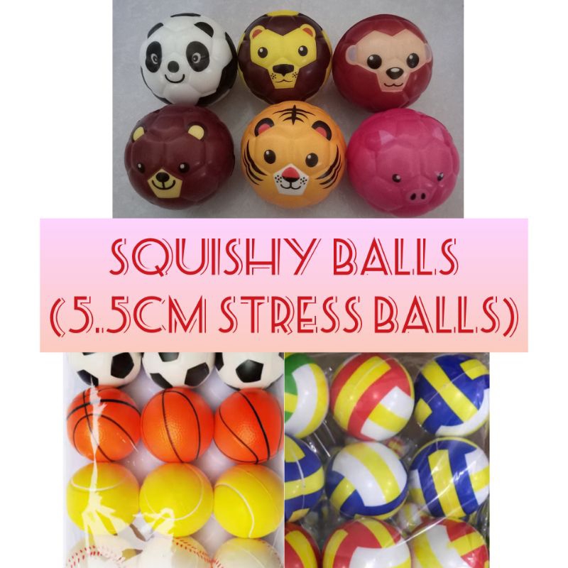 [SG LOCAL] Squishy Stress balls 5.5cm cute kids play throw squeeze ...