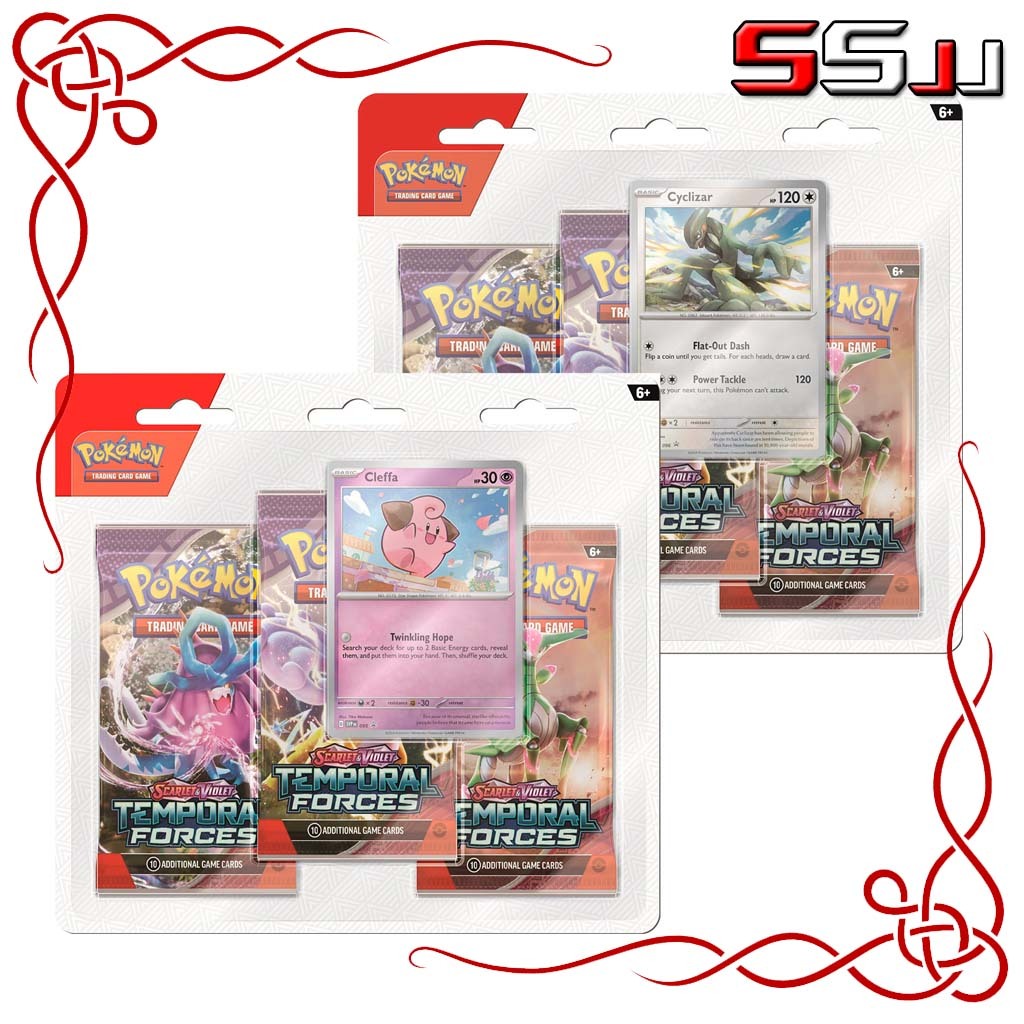 Pokemon TCG SV05 Temporal Forces 3 Pack Blister / Set of 2 (100% Original & Authentic Product ...