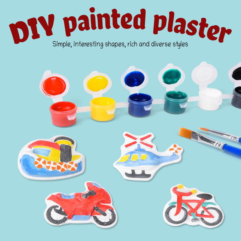 Kids Plaster Painting Kit DIY Paint Crafts Arts Set Montessori Colorful ...