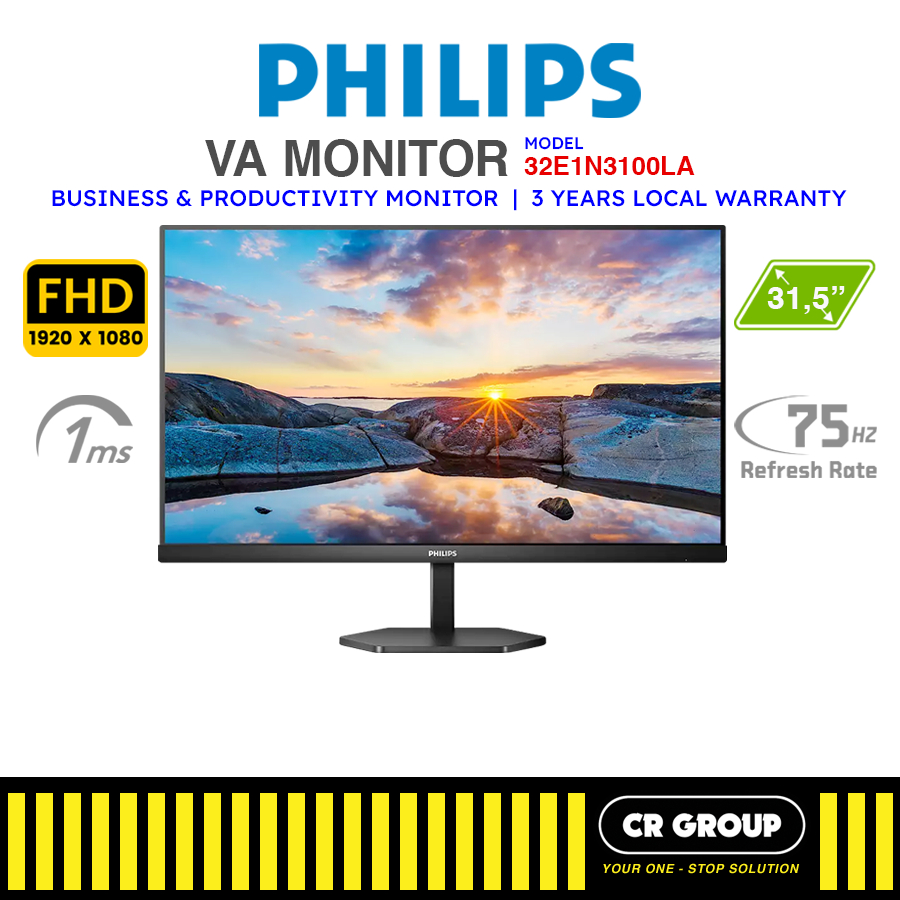 PHILIPS 32E1N3100LA - 31.5'' Full HD VA Monitor - 75Hz Refresh Rate ...
