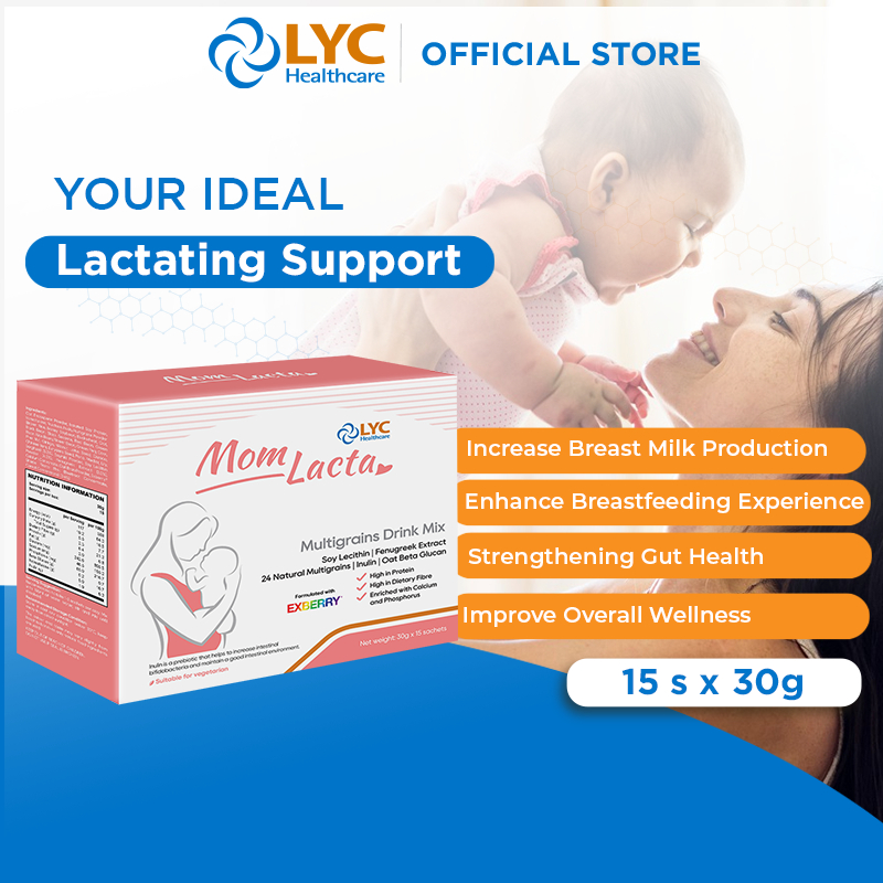 LYC Healthcare Mom Lacta Breast Milk Booster Multigrain Drink Tambah Susu Badan Minuman ...