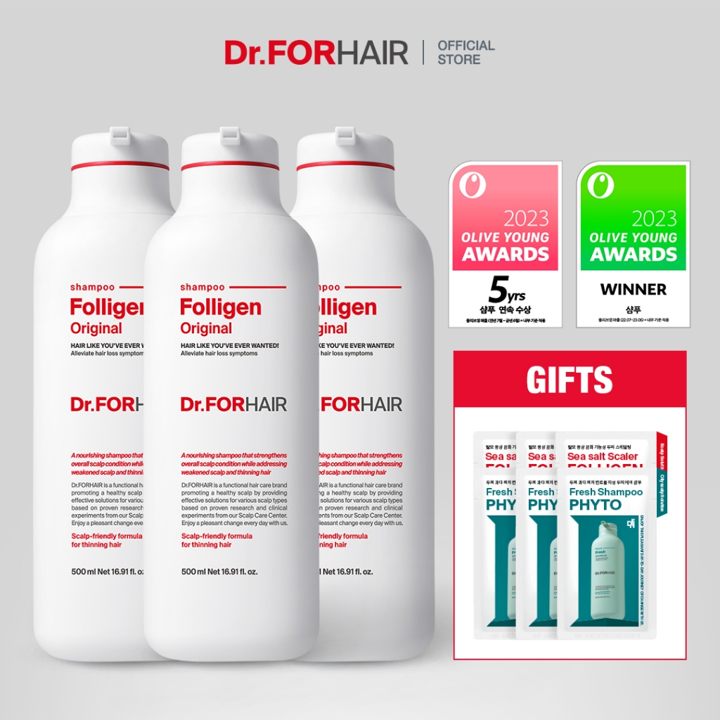[Dr.FORHAIR] Folligen Original Shampoo 500ml | Shopee Singapore
