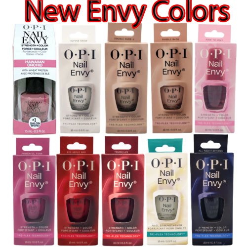 NEW OPI Envy Colors Treatment Nail Polish double nudey big apple red ...