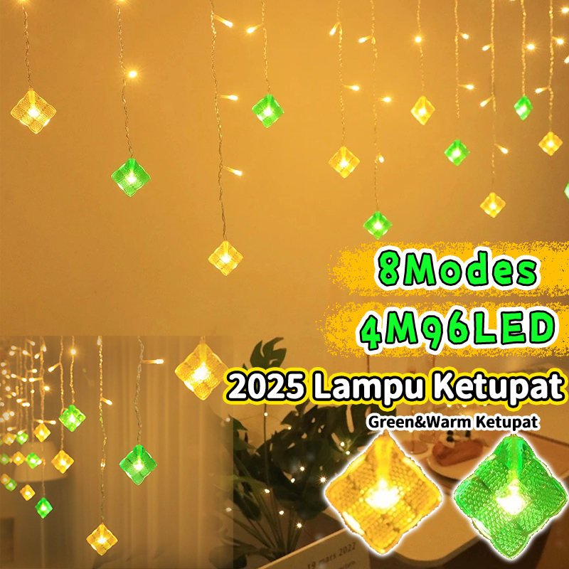 Lampu Raya Led Hari Raya Lights 4M 96LED Curtain Light Fairy Lights LED ...