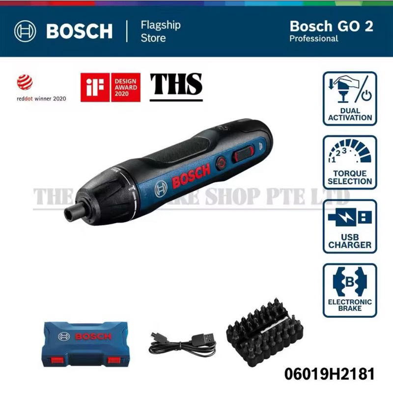 BOSCH GO 2 Kit Smart Screwdriver (with 33pcs Accessories) | Shopee ...