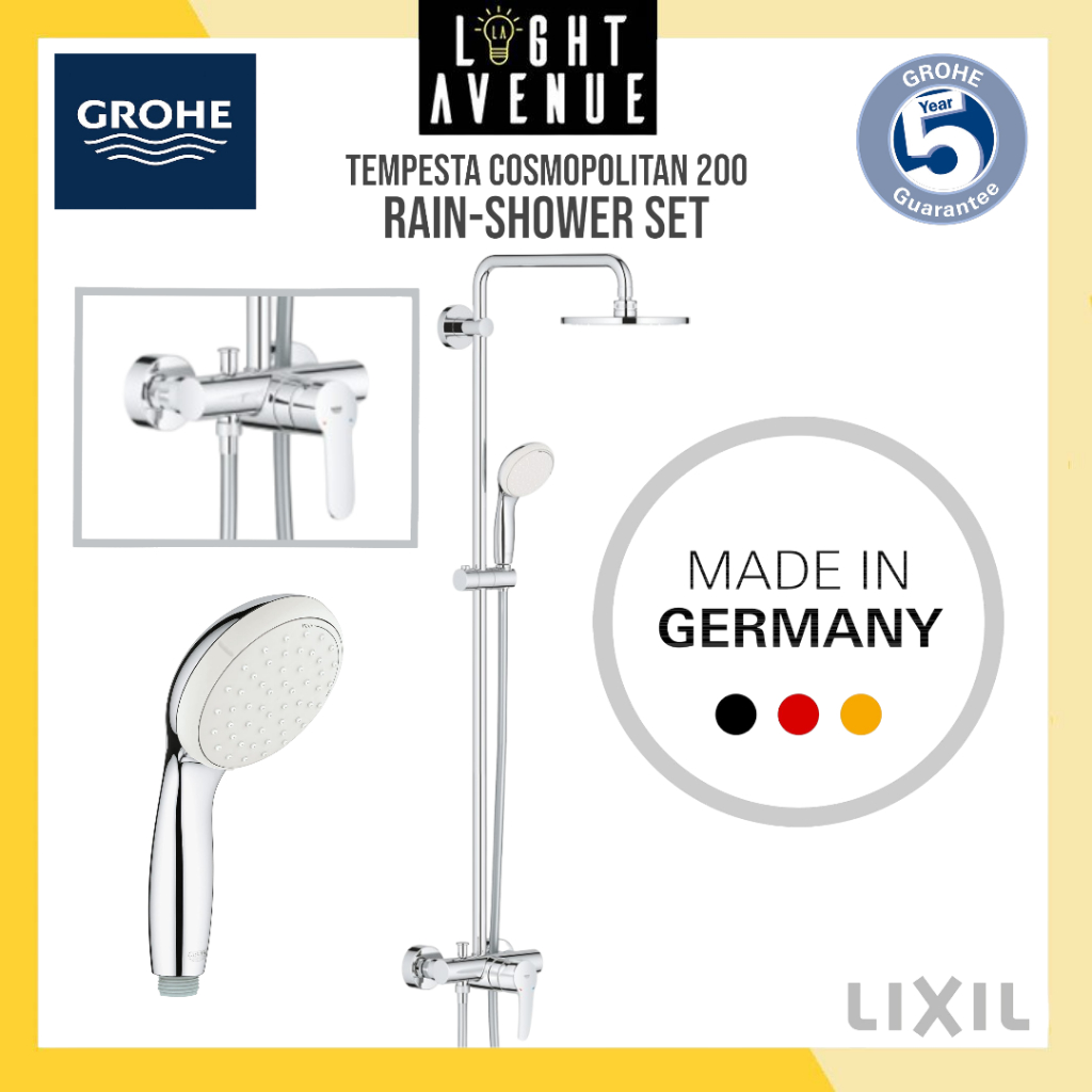 Grohe Tempesta Cosmopolitan System 200 Rain-Shower Set (26244001 ...