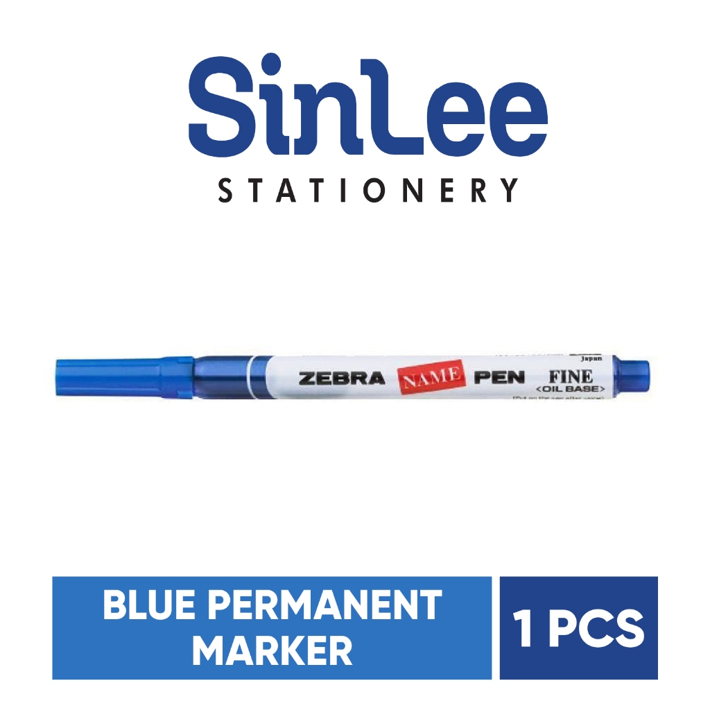 Zebra Name Pen Permanent Marker Fine Tip Oil Based Non-Toxic 1pcs Black ...