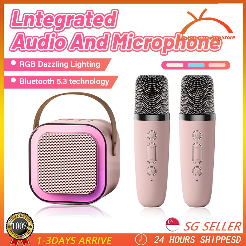 【SG Stock】Mini Wireless Mic Bluetooth Speaker Karaoke Microphone ...