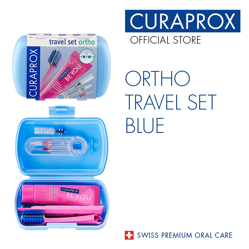 Curaprox Ortho Travel Set, Blue - For Braces Care | Shopee Singapore