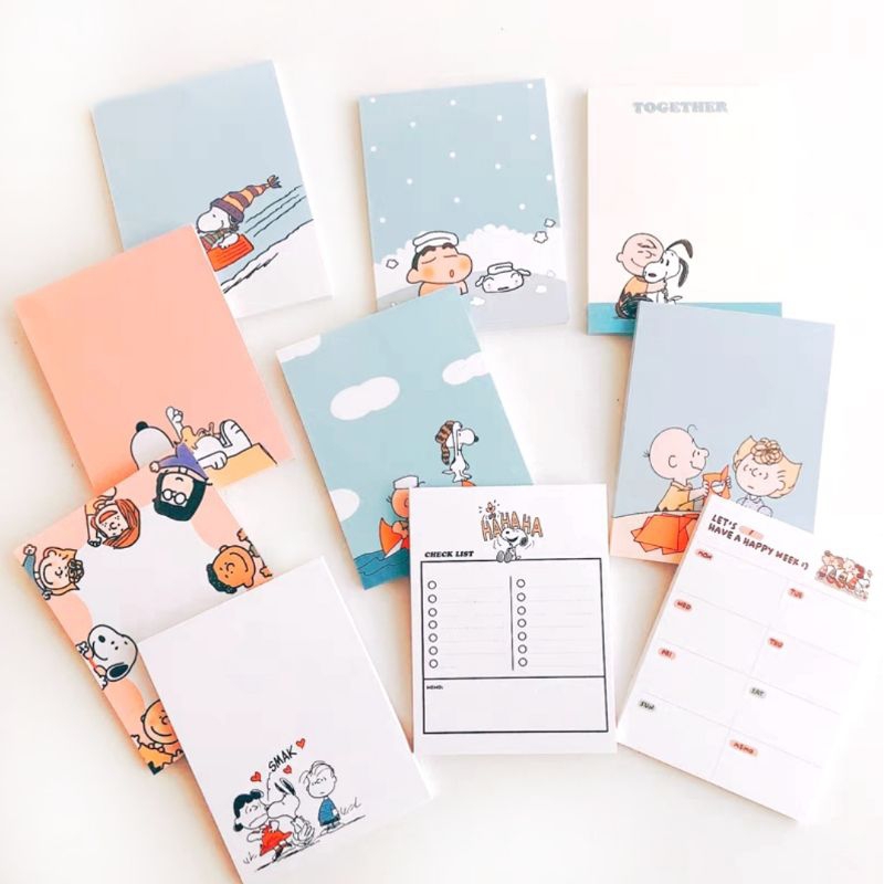 Peanuts Snoopy Memo Sheets/Sticky Notes | Shopee Singapore
