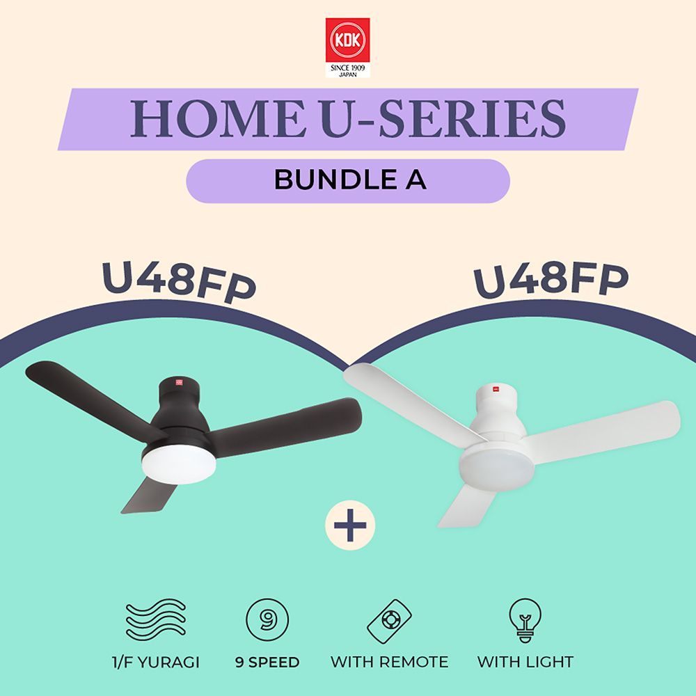 (CLIMATE VOUCHER) KDK DC Ceiling Fan with LED Light Home U-series ...