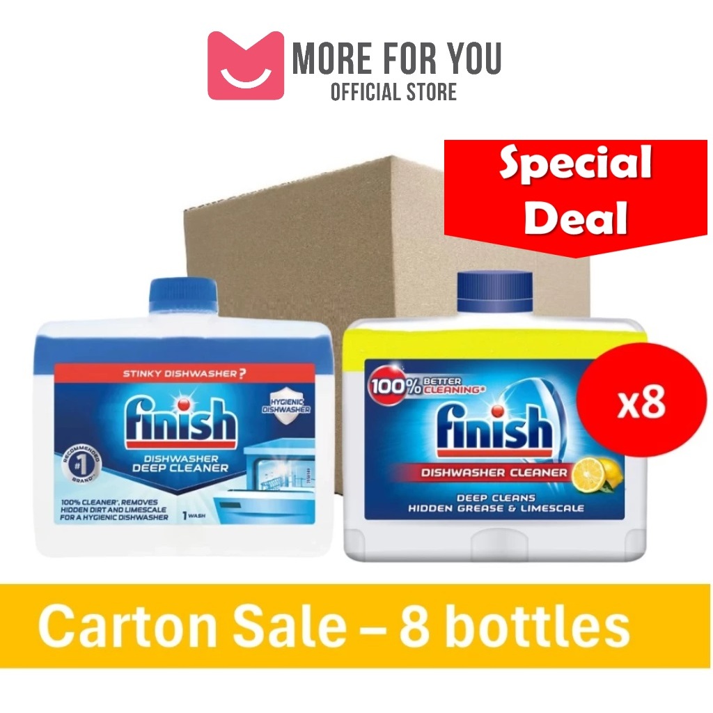 💕MORE FOR YOU💕 Finish Dishwasher Machine Cleaner 250ml (Lemon/Regular ...