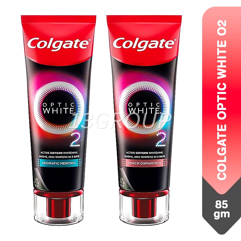 Colgate Optic White O2 Whitening Toothpaste Aromatic Menthol Peach ...