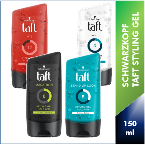 Schwarzkopf Taft Looks Hair Power Gel Styling Gel Hold V12 Marathon 6 ...