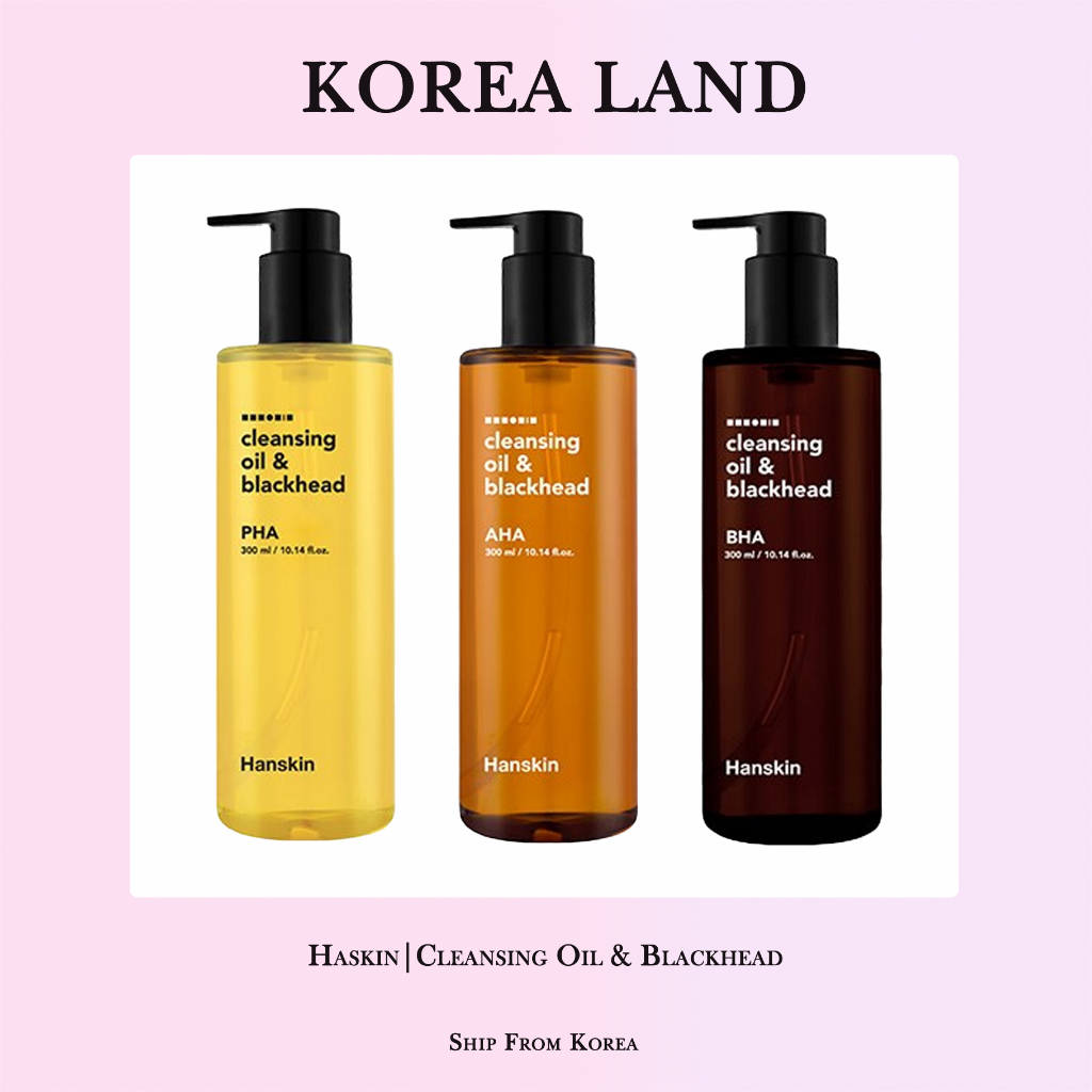 Hanskin | Cleansing Oil & Blackhead BHA/AHA/PHA (300ml) | Shopee Singapore