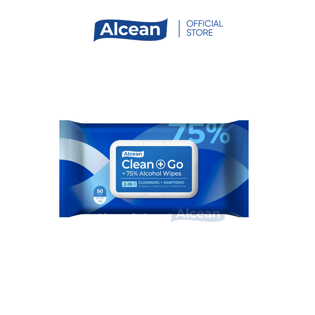 Alcean 75% Alcohol Wipes, 50 Wipes - Different Pack Size Available ...