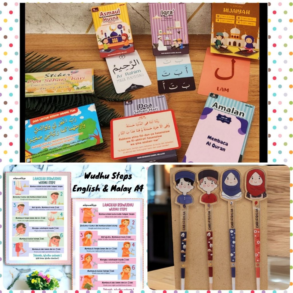 [In Stock SG Seller] Kids Islamic Flashcards /Stickers/Wudhu Sticker ...
